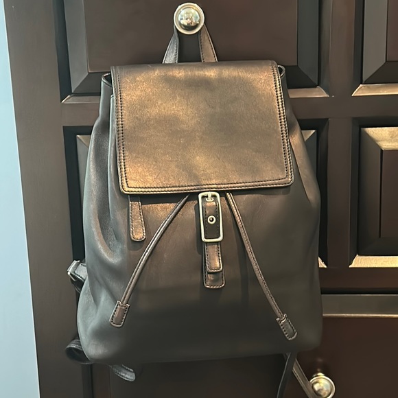 Coach | Bags | Vintage Coach Black Leather Backpack Excellent Condition ...